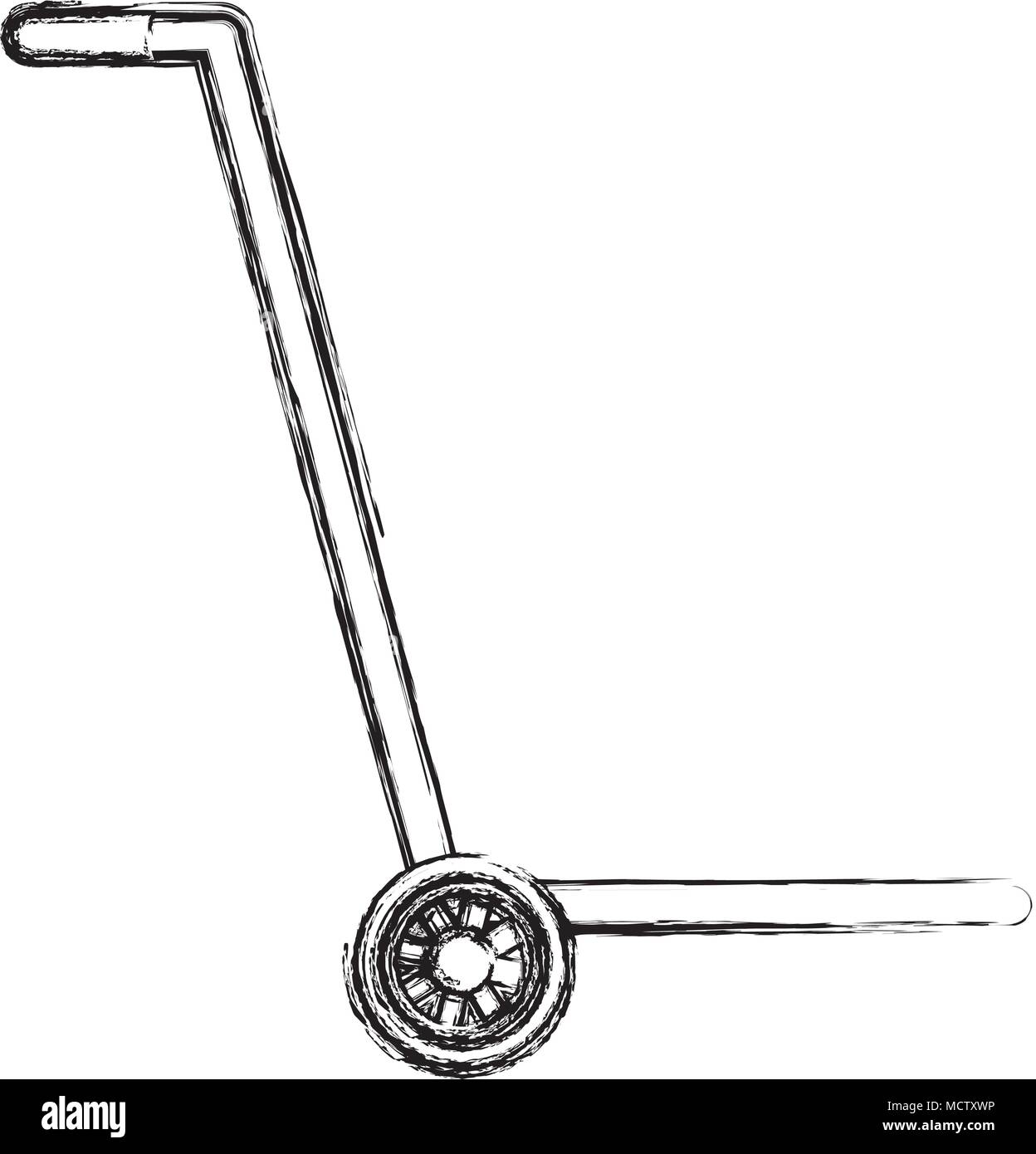 grunge platform trolleys object to delivery service Stock Vector Image ...