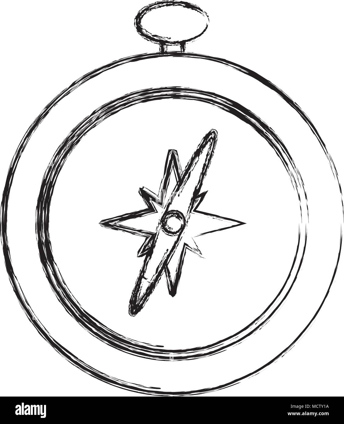 grunge compass travel object to geography direction Stock Vector Image ...