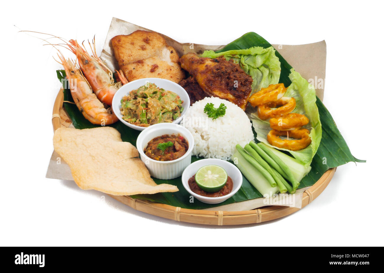 Nasi lemak asian traditional rice Cut Out Stock Images & Pictures - Alamy