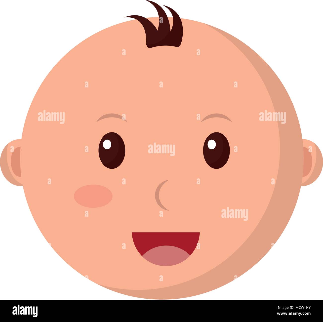 head baby boy happy isolated icon Stock Vector Image & Art - Alamy