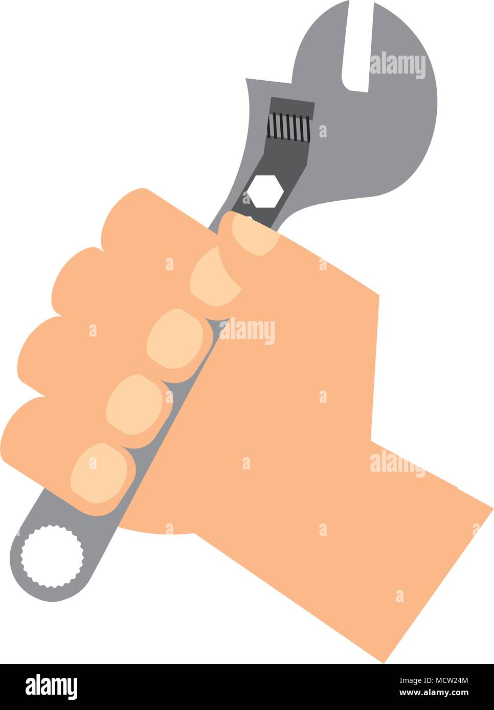 hand with wrench tool Stock Vector Image & Art - Alamy
