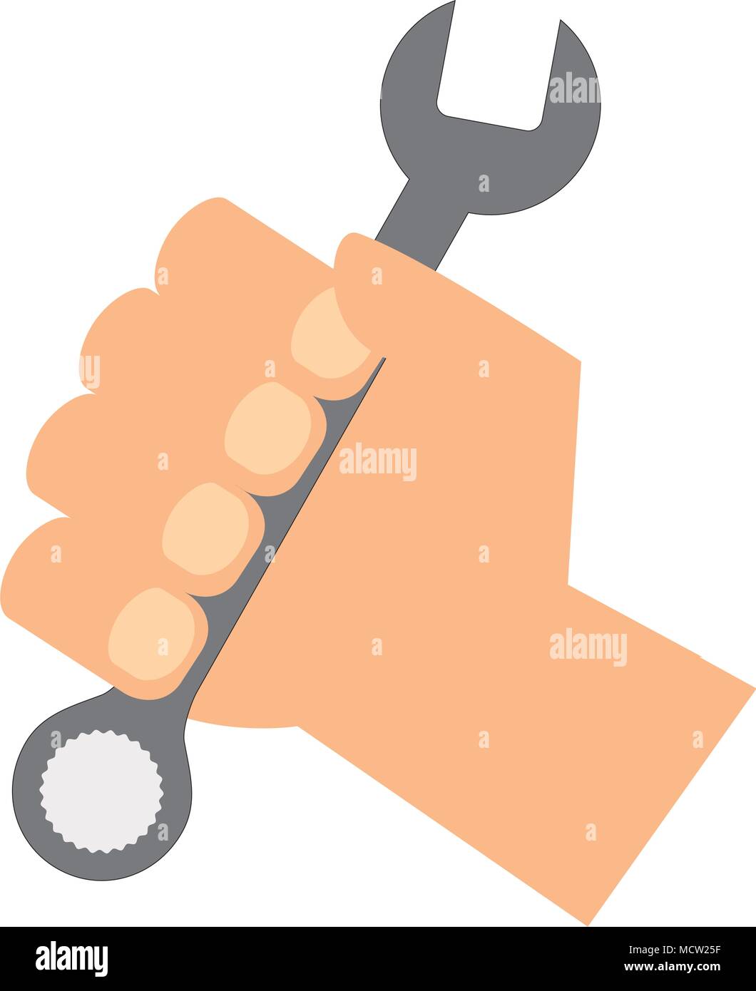 hand with wrench tool Stock Vector Image & Art - Alamy