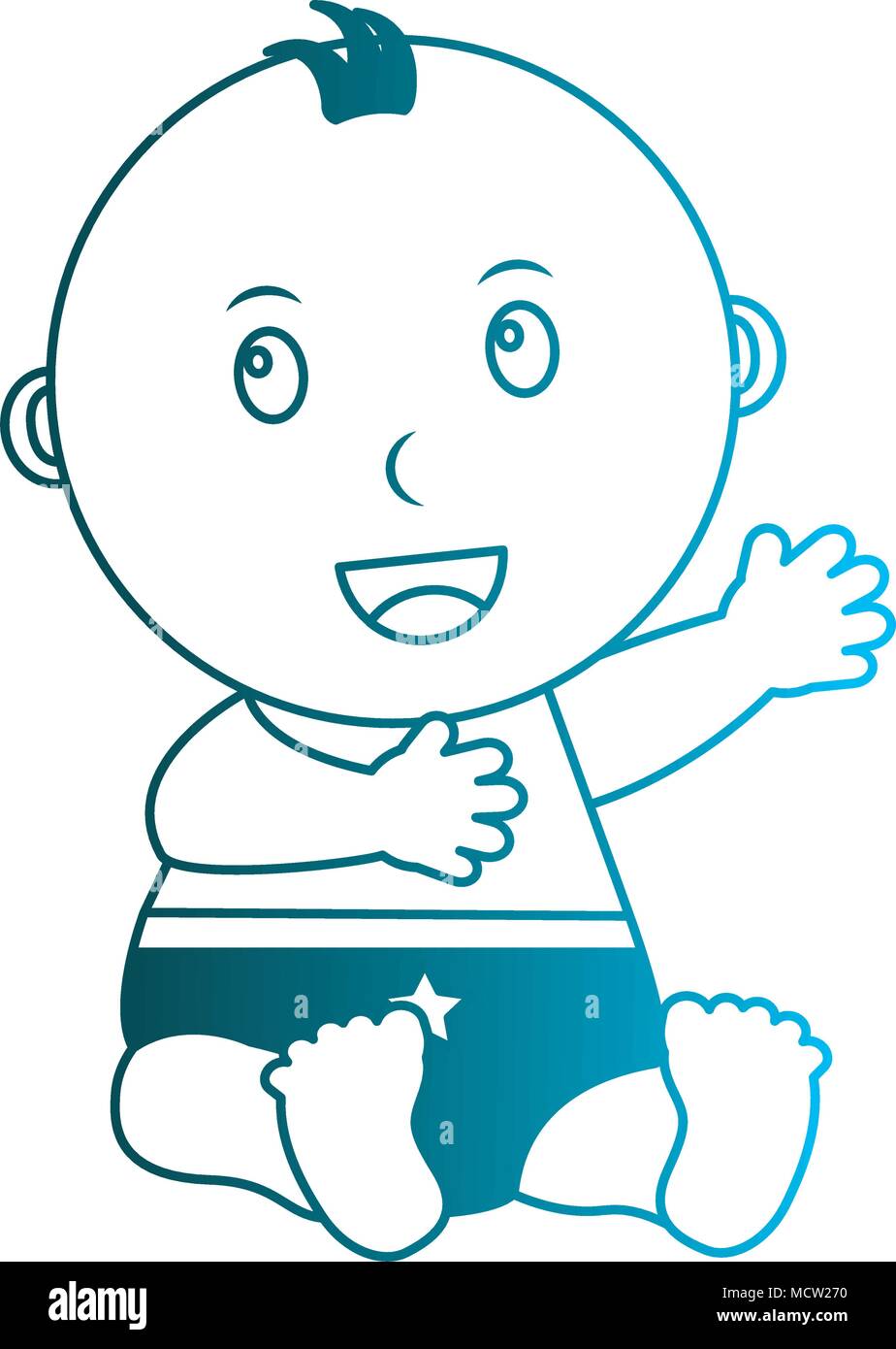 baby boy with diaper isolated icon Stock Vector Image & Art - Alamy