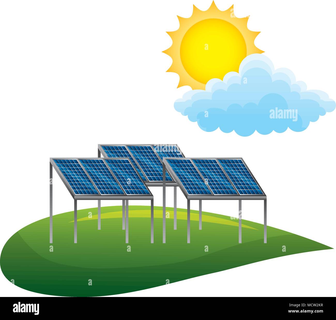field with panels solar ecology energy Stock Vector Image & Art - Alamy