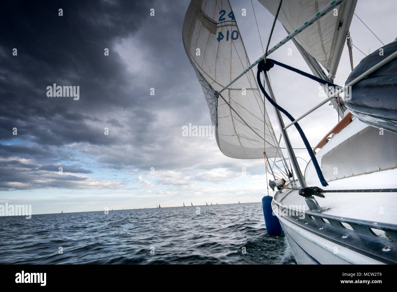 Boat cruising on sea hi-res stock photography and images - Alamy