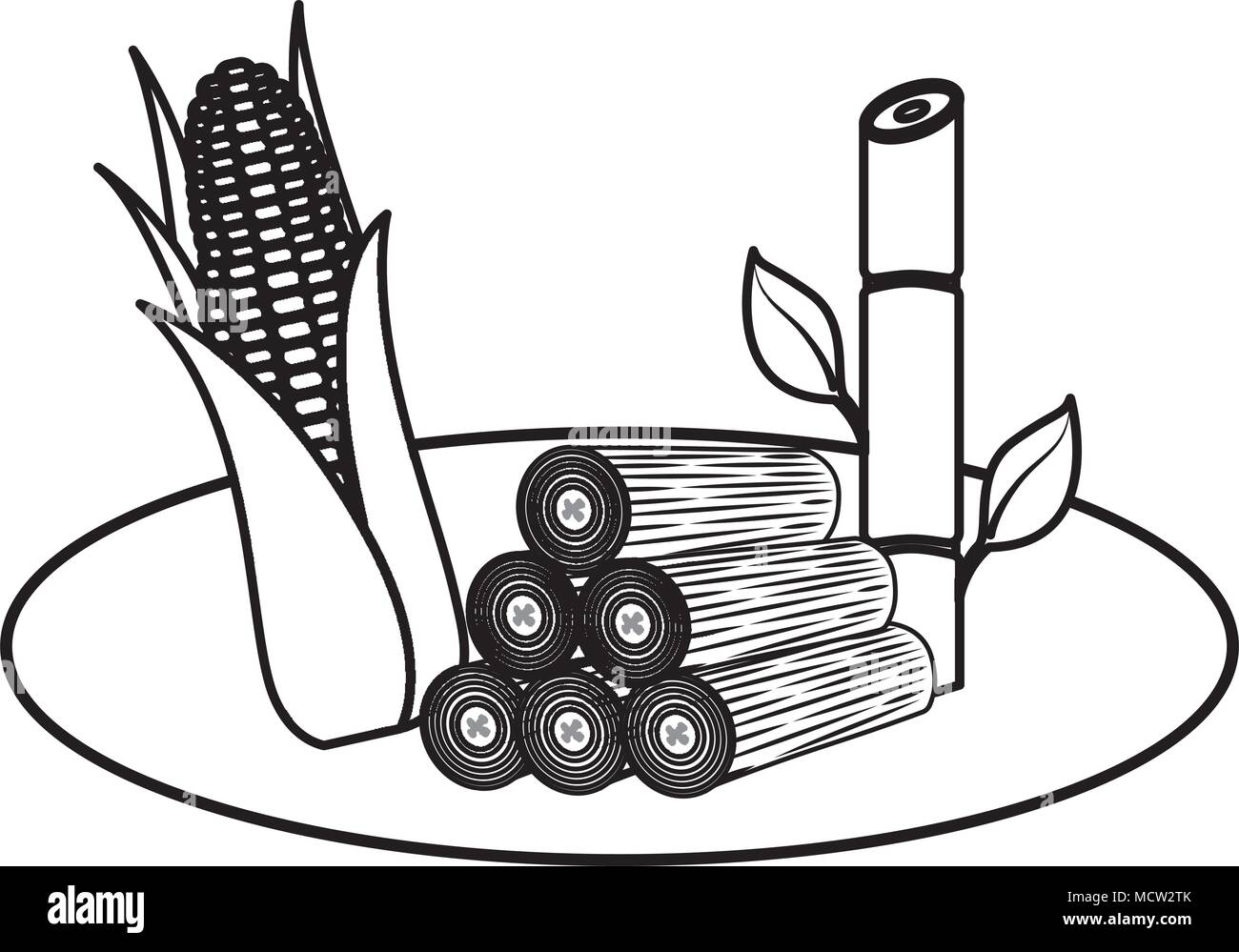 Sugar refinery factory Stock Vector Images - Alamy