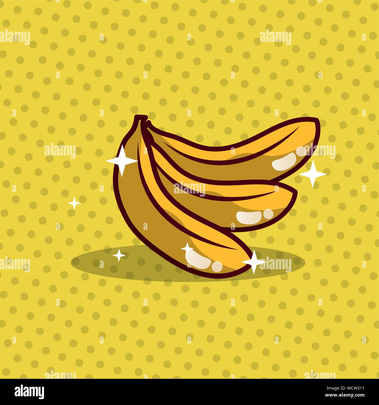 Fresh banana in female Stock Vector Images - Alamy