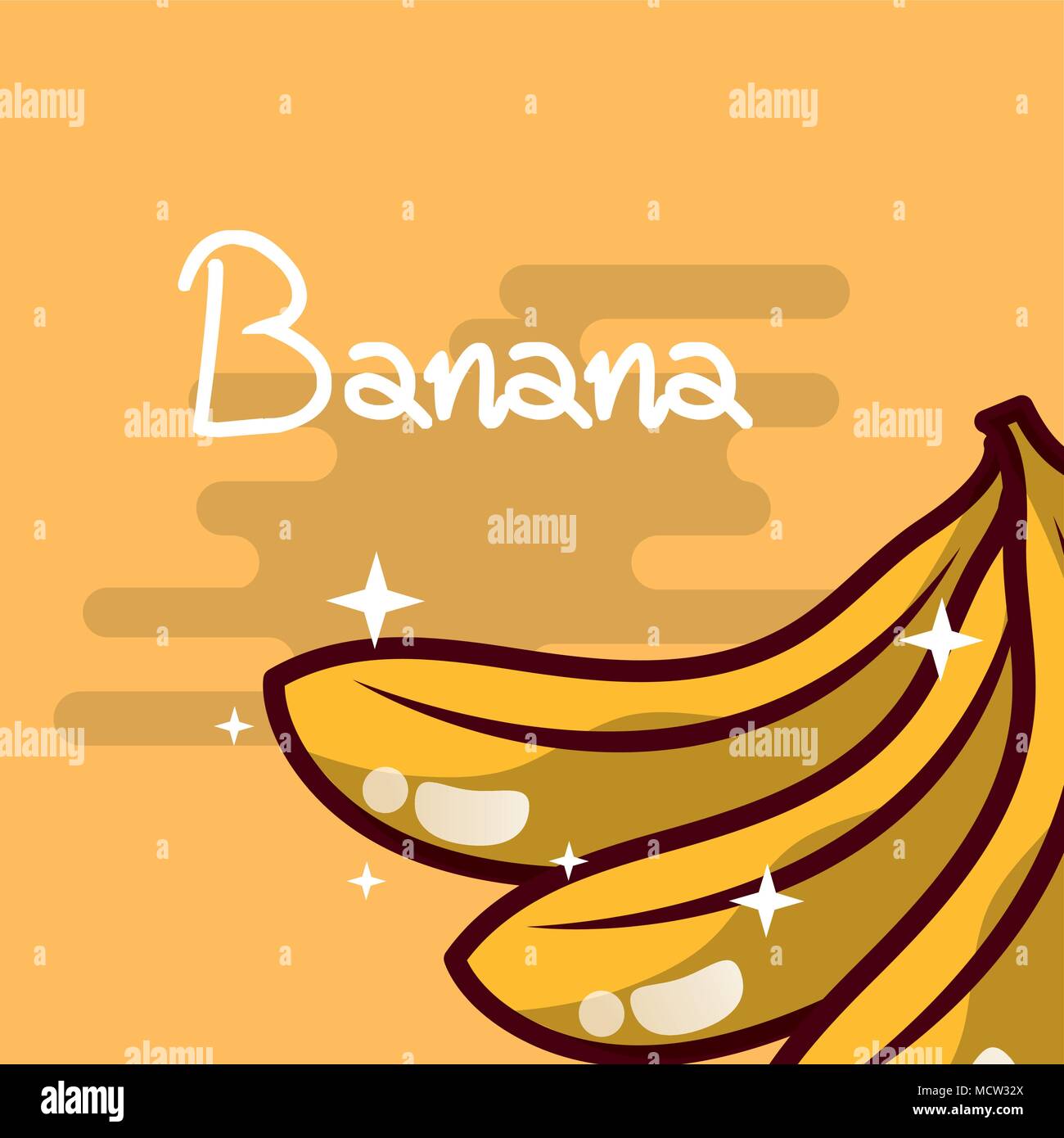 banana fruit delicious shiny poster Stock Vector Image & Art - Alamy