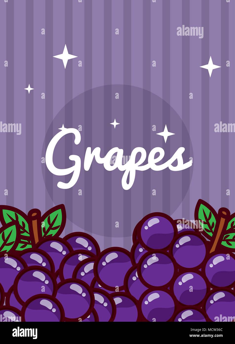 striped bright background fresh natural fruits grapes Stock Vector ...