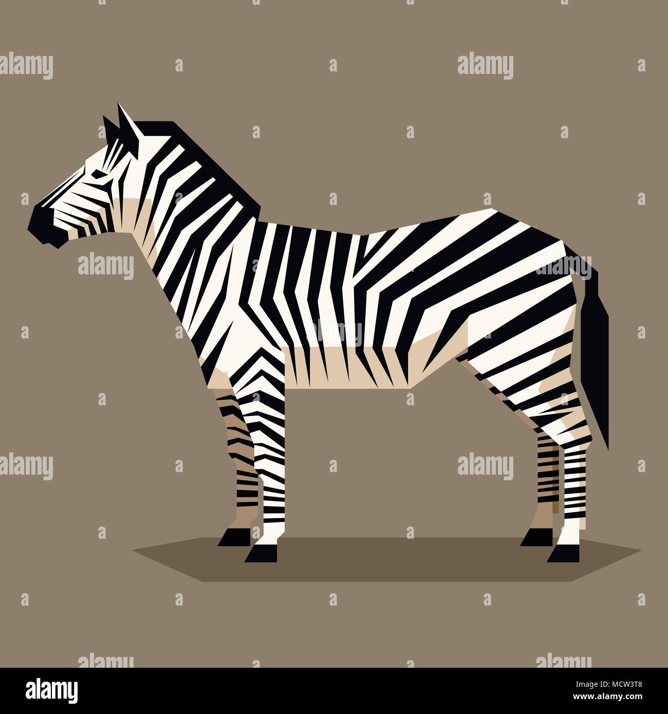 Flat geometric Zebra Stock Vector Image & Art - Alamy