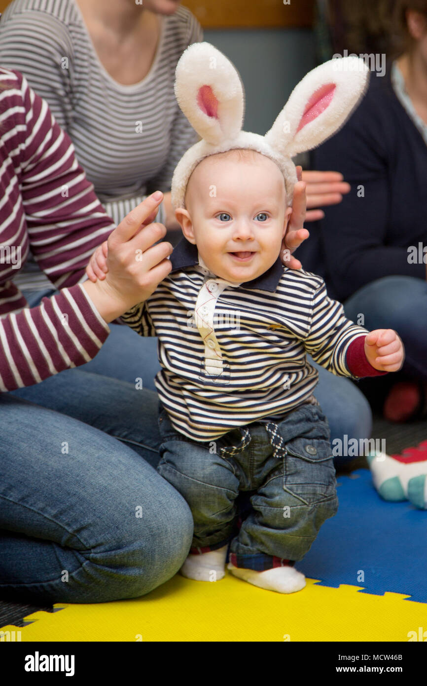 Mother and baby toddler group, UK Stock Photo - Alamy