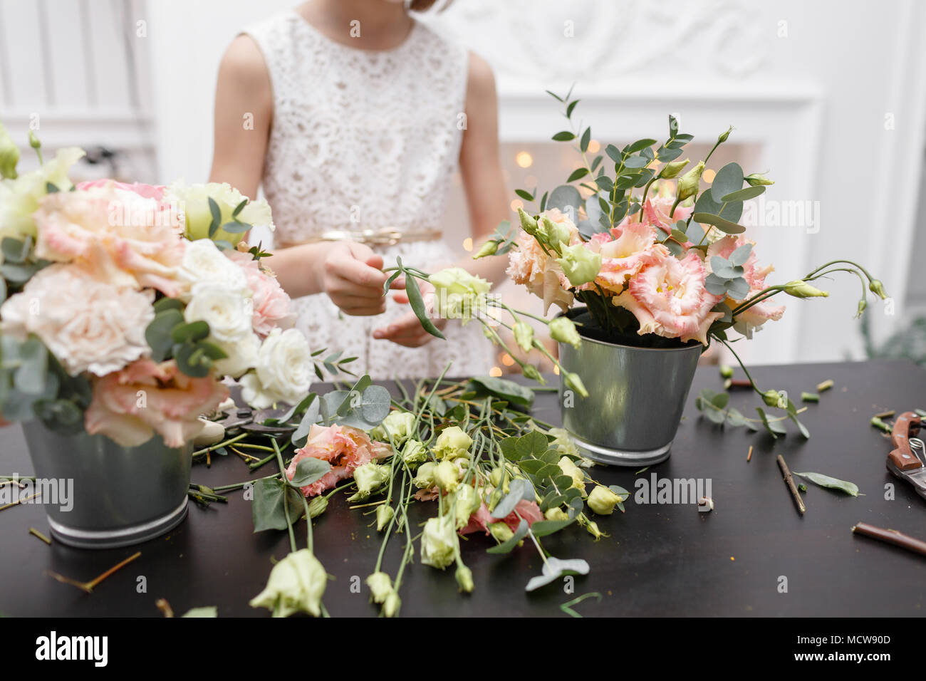 Master class on making bouquets for kids. Spring bouquet in metal ...
