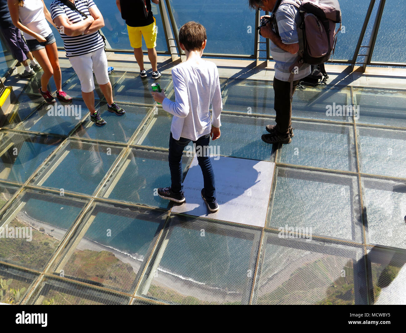 Portugal; Madeira; Cabo Girão Skywalk; highest in Europe; more than 1 ...