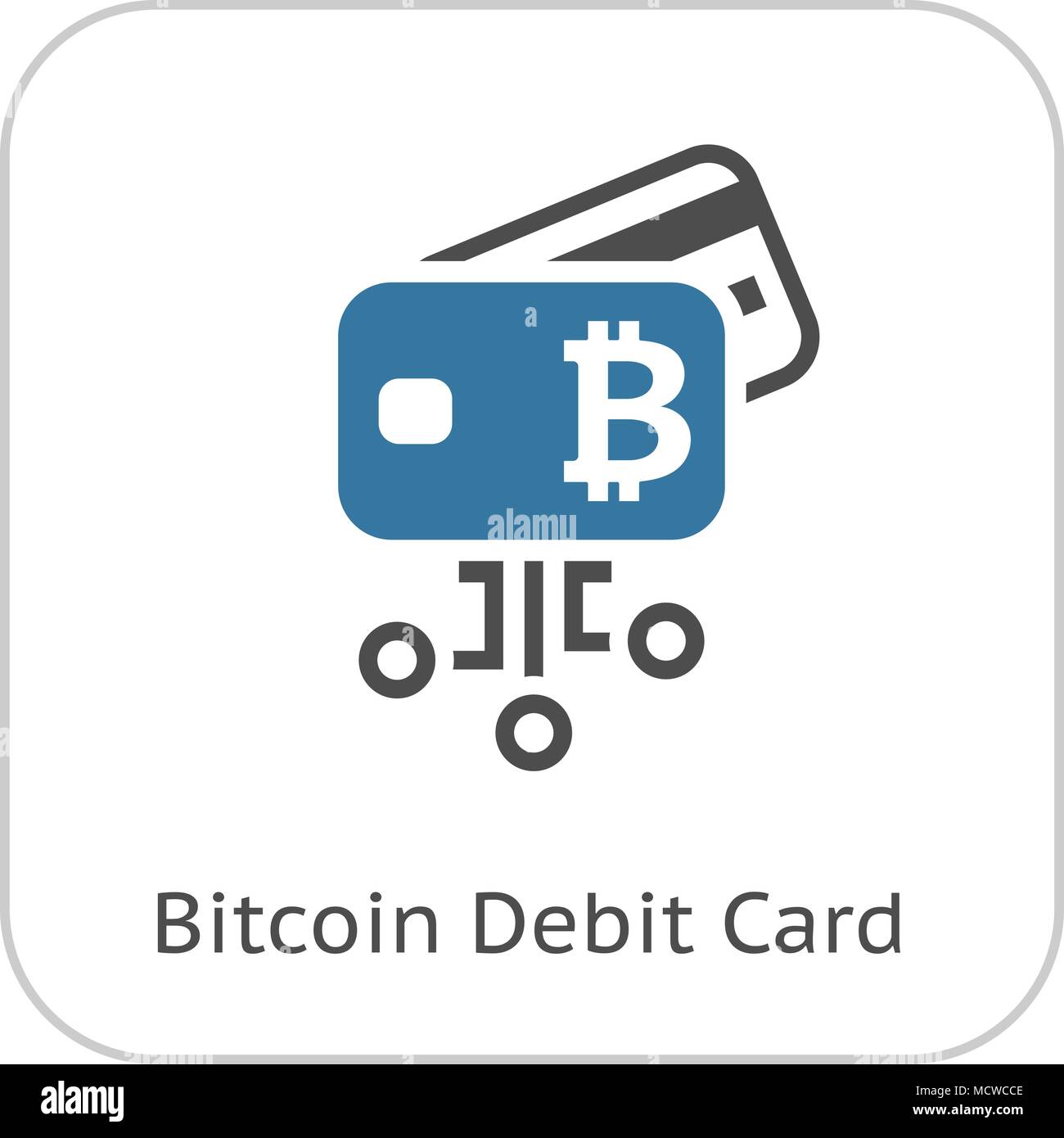 White credit card bitcoin icon Stock Vector Images - Alamy