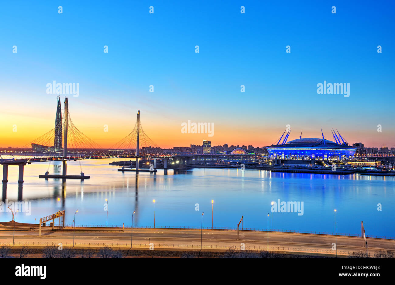 Aerial view of saint petersburg stadium hi-res stock photography and ...