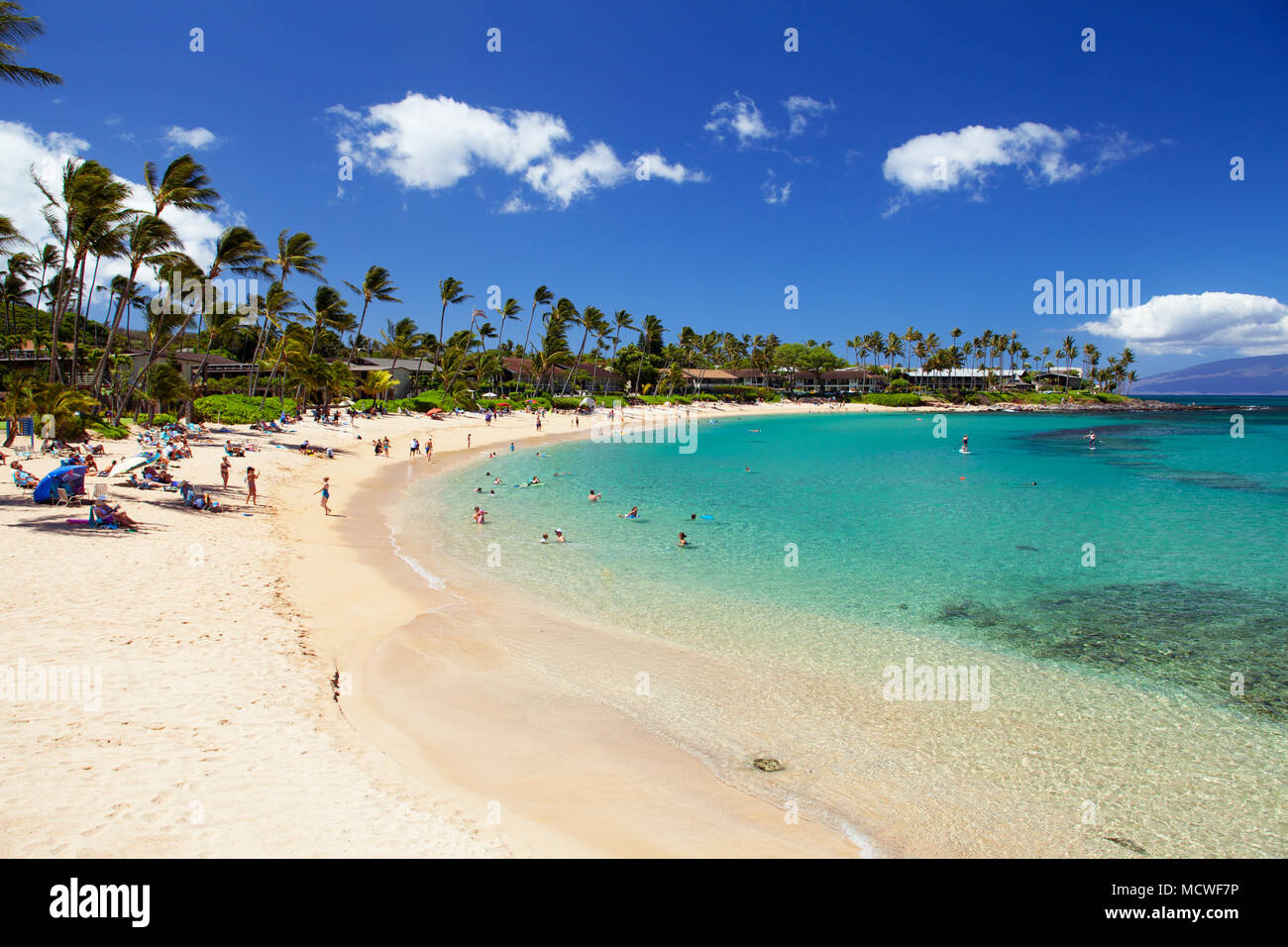 Beautiful day at Napili Bay, Maui, Hawaii Stock Photo - Alamy