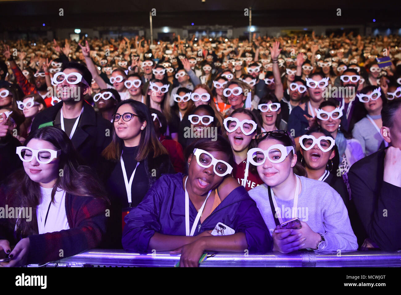 The crowd at the Global Citizen Live event held at the 02 Brixton ...