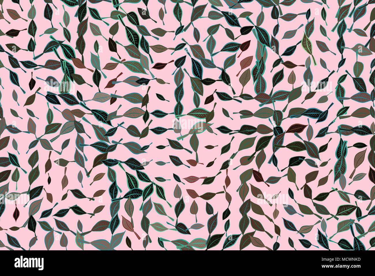 Abstract geometric leaves drawing pattern, colorful & artistic for ...