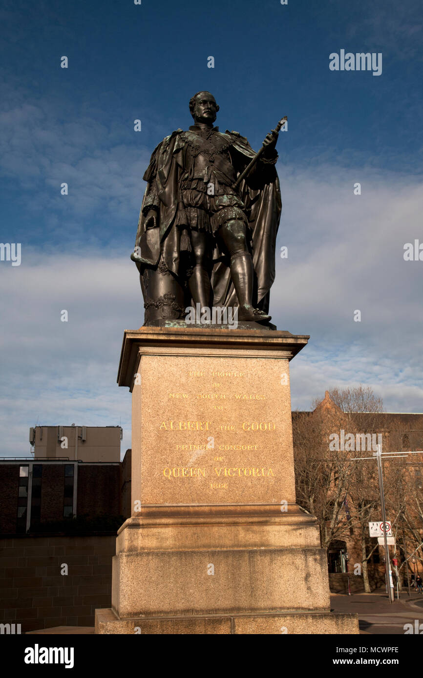 statue of prince albert hyde park barracks hyde park sydney new south ...