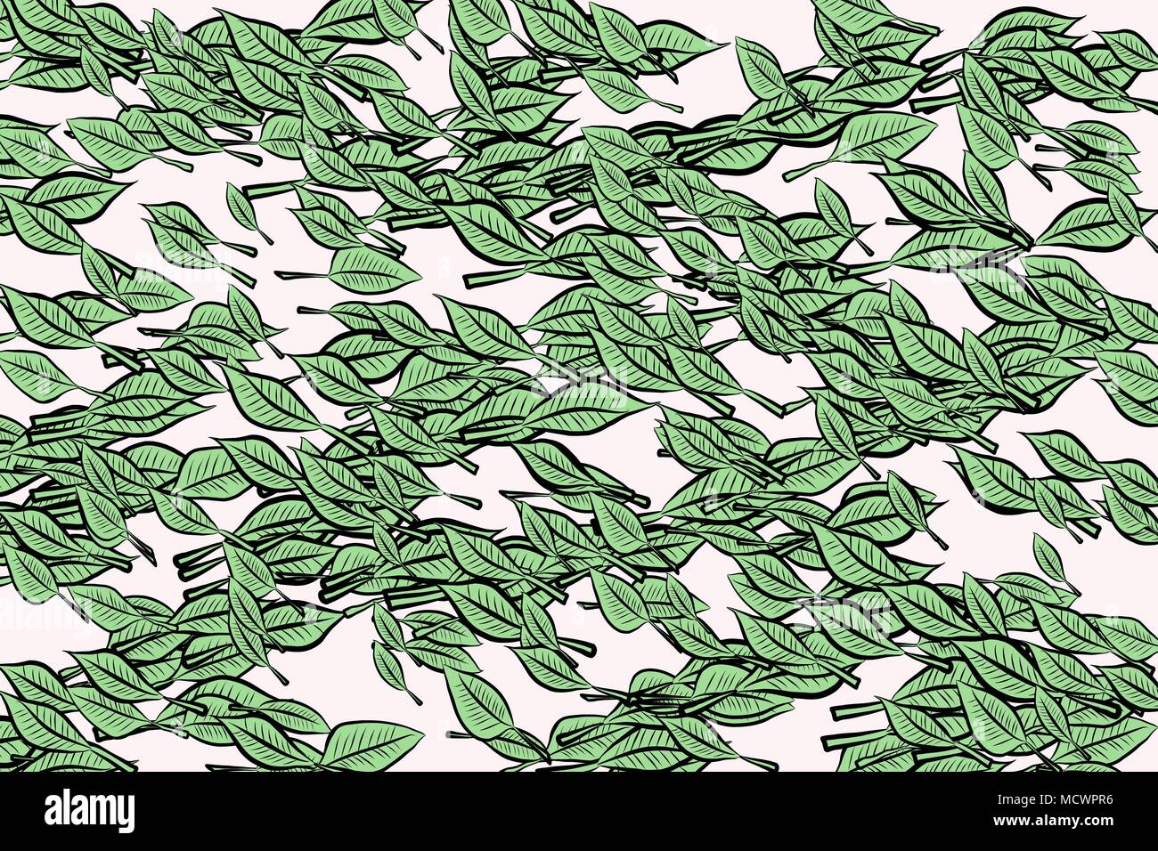 Background abstract leaves drawing pattern for design. Vector ...