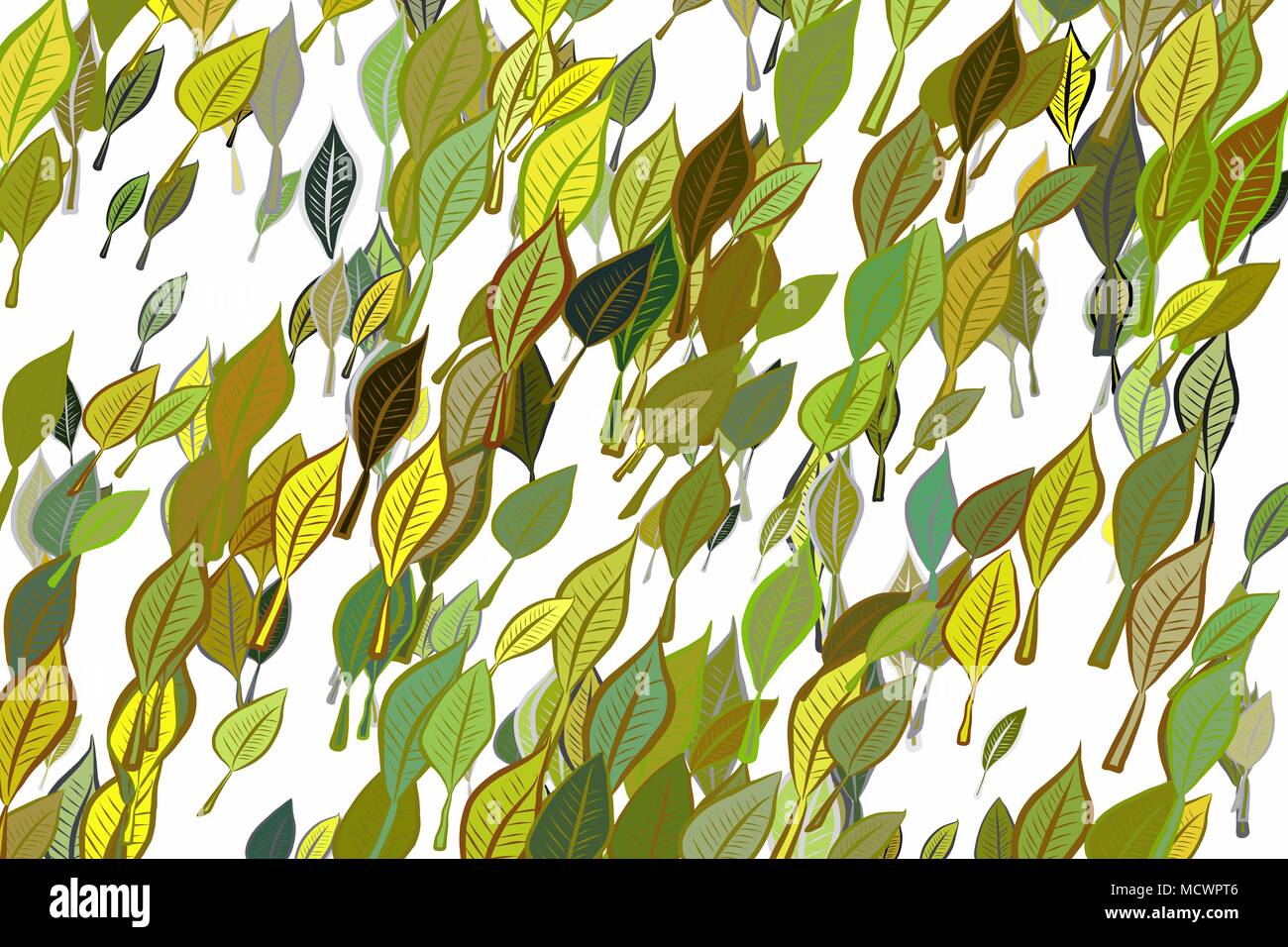 Background abstract leaves drawing pattern for design. Vector ...