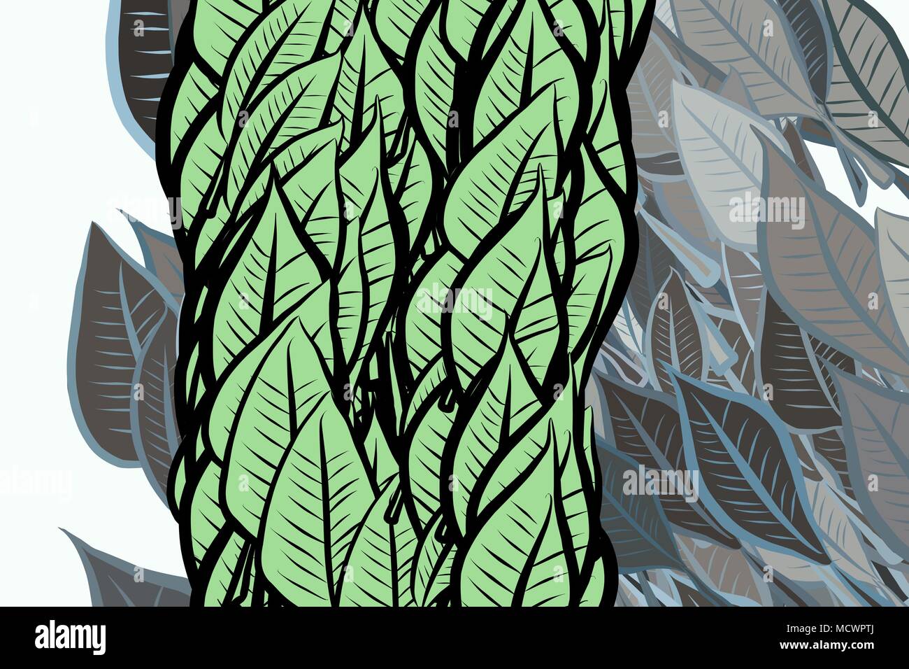 Background abstract leaves drawing pattern for design. Vector ...