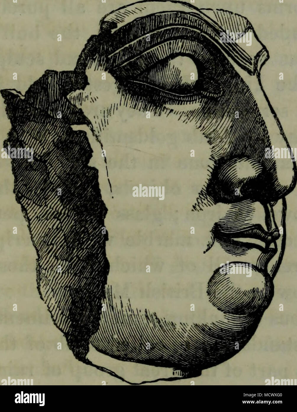 . Part of Colossal Head, from Kouyunjik Stock Photo - Alamy