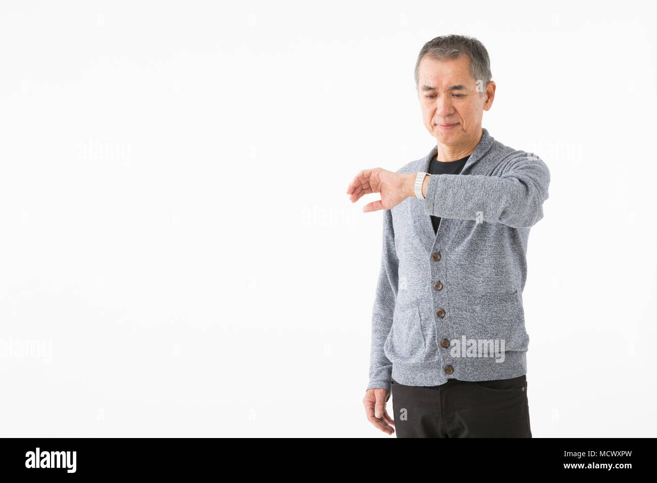 Elderly man looking Cut Out Stock Images & Pictures - Alamy