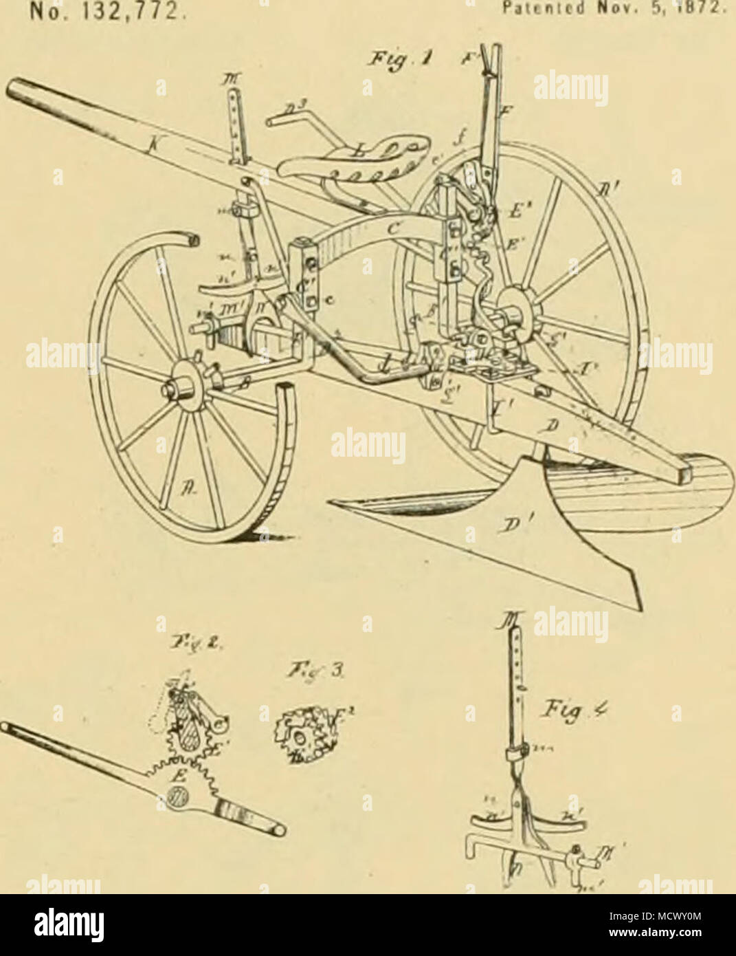 . J, LANE Improvement in Gang-Plows No. 132,812. "^'f ' P'l' t^ 3" ^â f ...