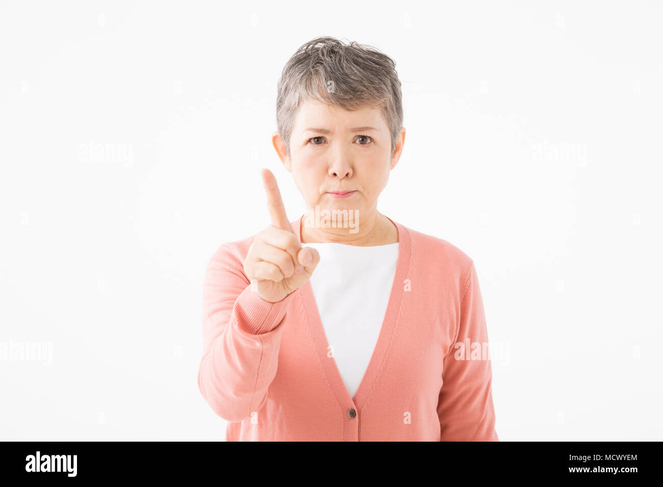 Senior woman giving attention Stock Photo - Alamy Senior woman giving attention Stock Photo - Alamy