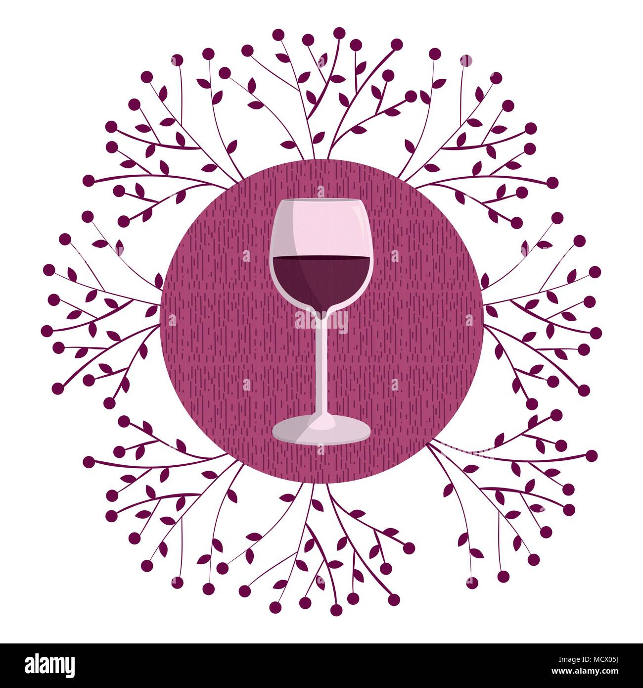 Wine round symbol Stock Vector Image & Art - Alamy