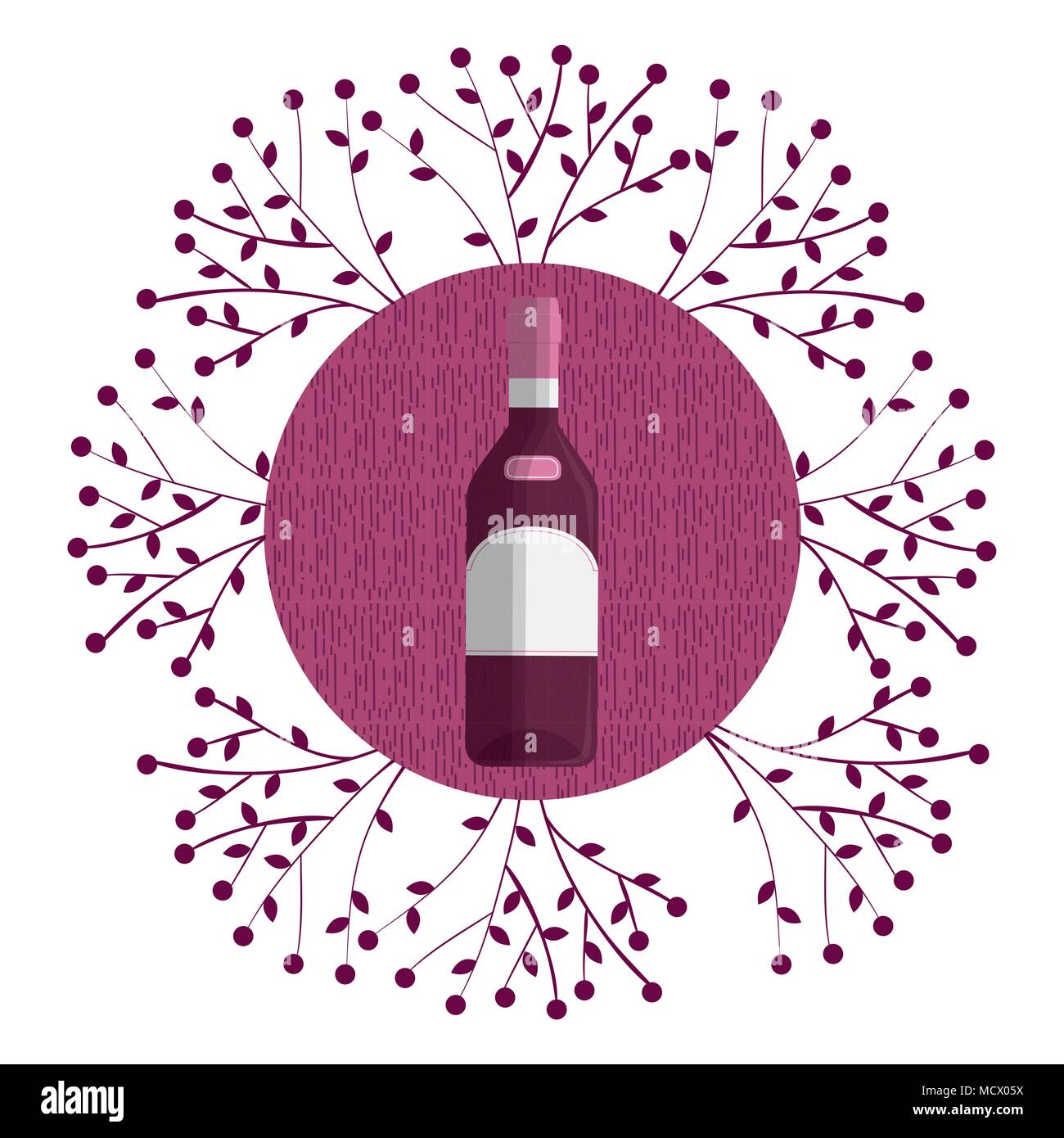 Wine round symbol Stock Vector Image & Art - Alamy