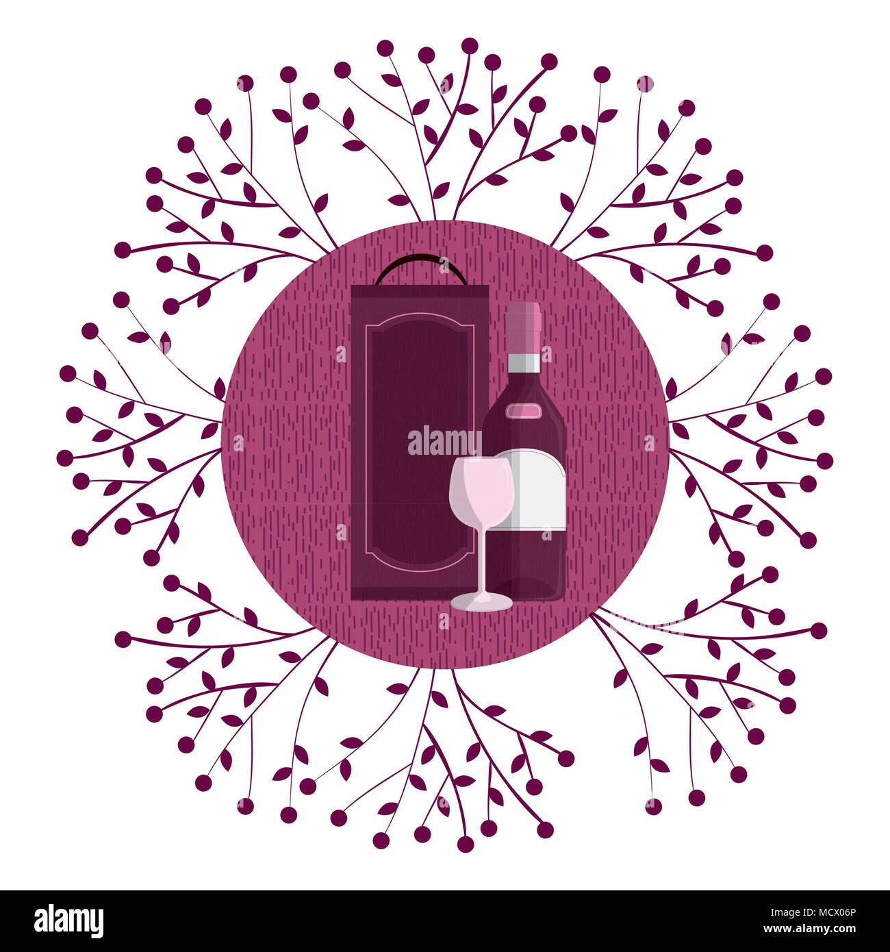 Wine round symbol Stock Vector Image & Art - Alamy