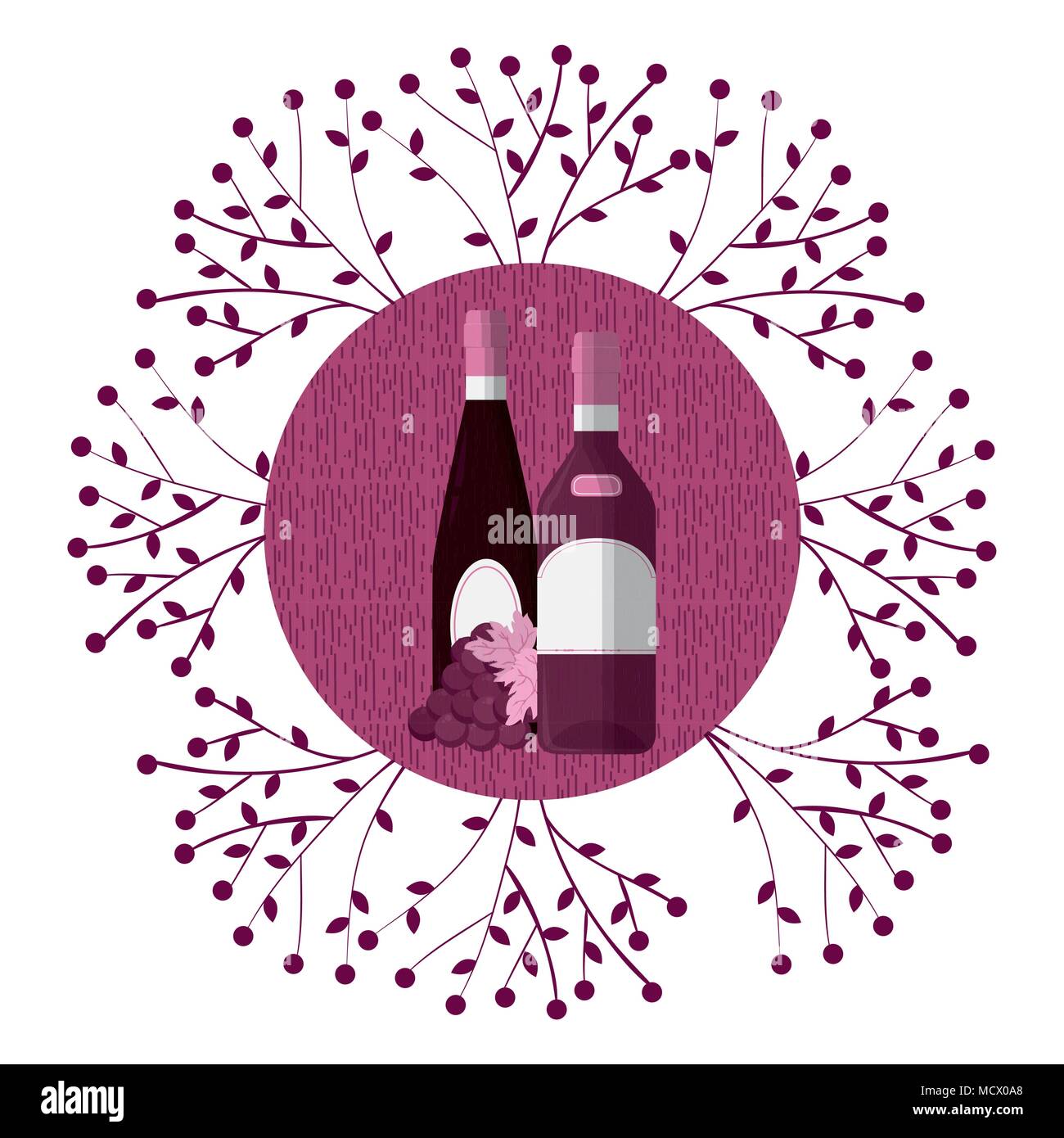 Wine round symbol Stock Vector Image & Art - Alamy