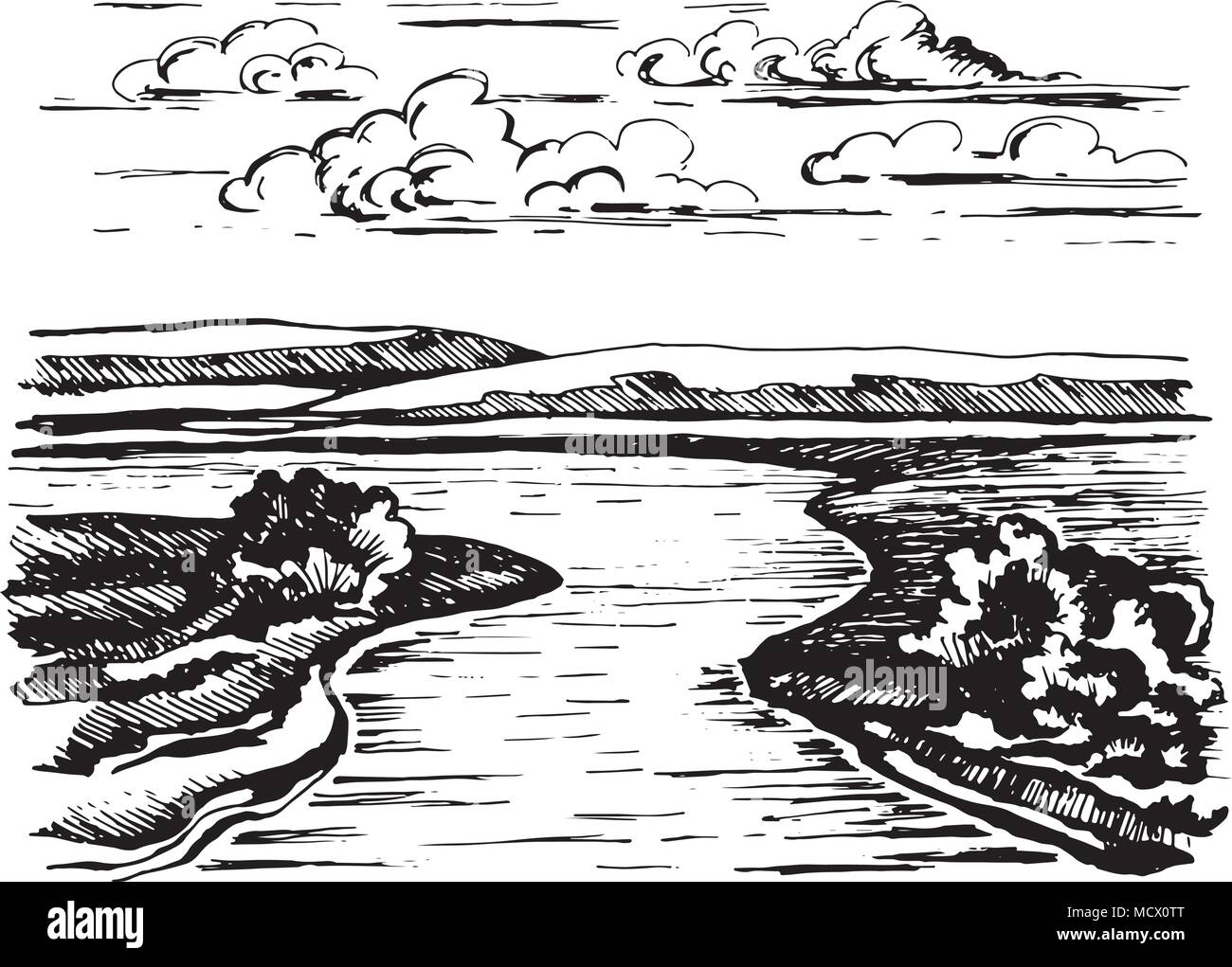 Summer river season Stock Vector Images - Alamy