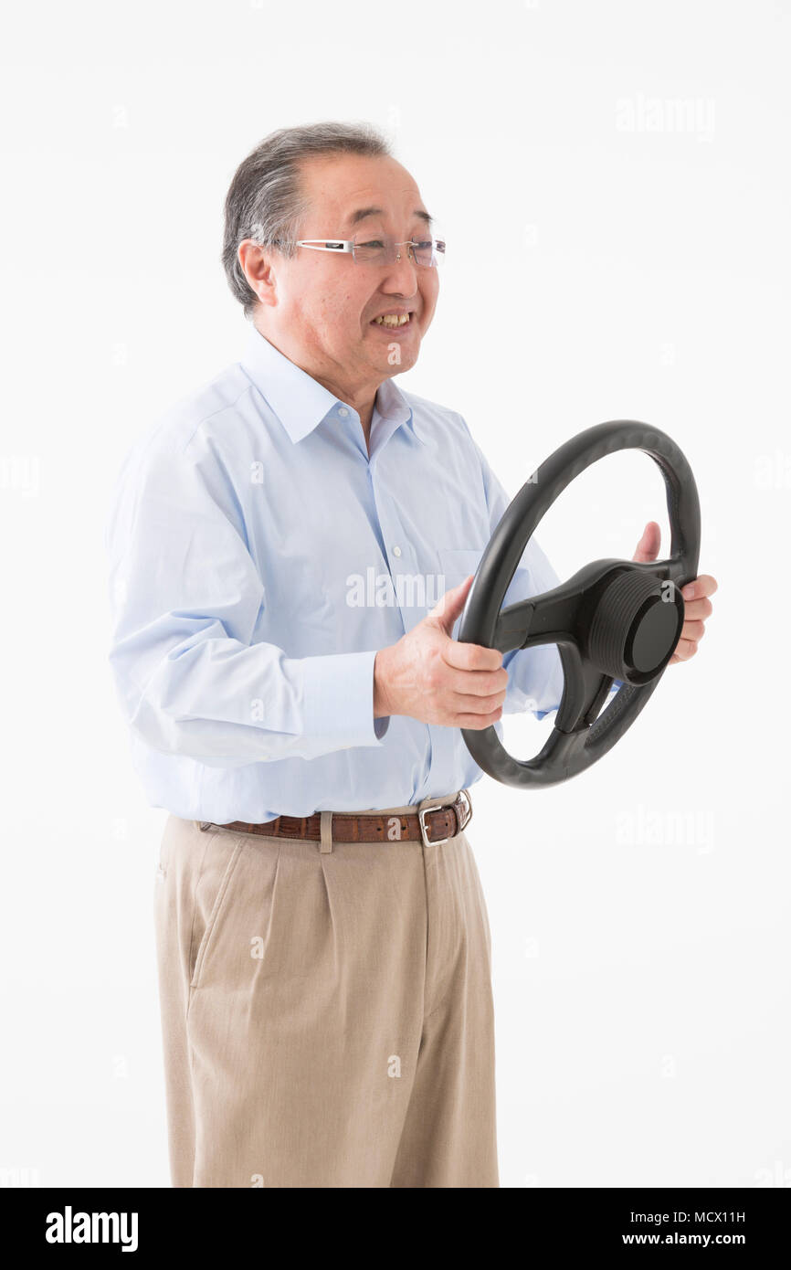 Image of senior driver Stock Photo - Alamy