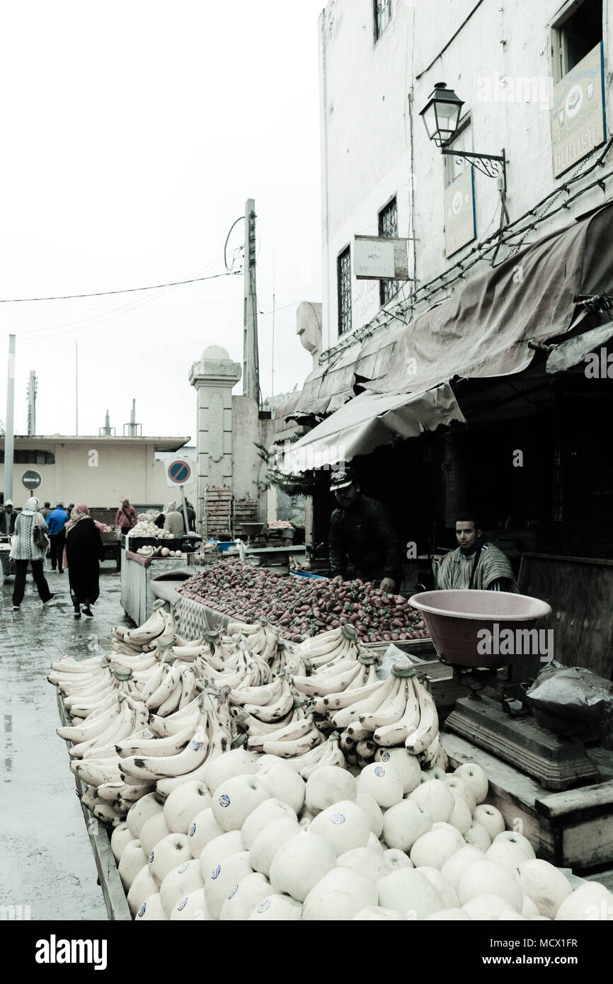 Old fashioned picture of an Arab salesman behind his market stall on ...