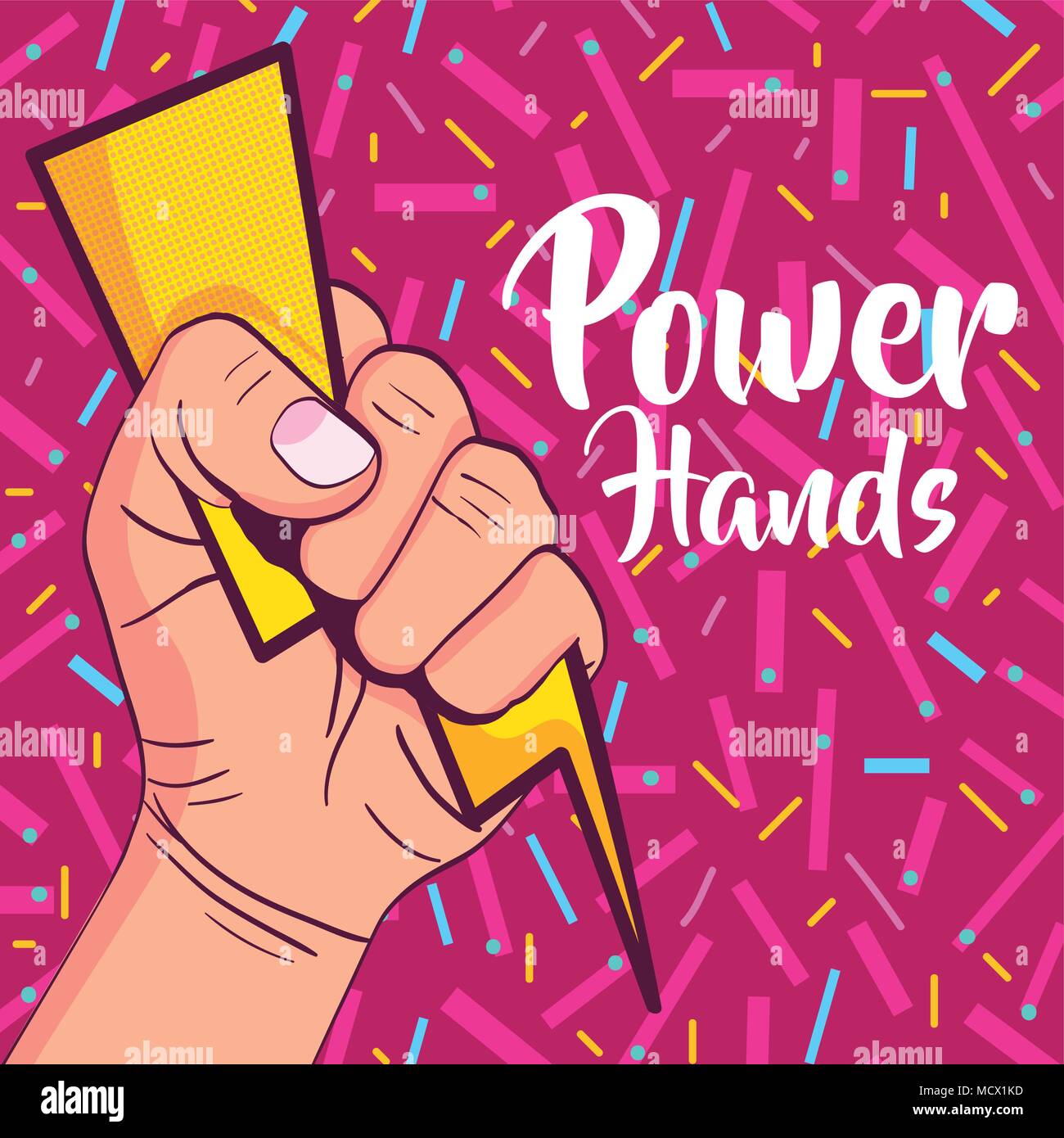Hand with ray memphis style Stock Vector Image & Art - Alamy