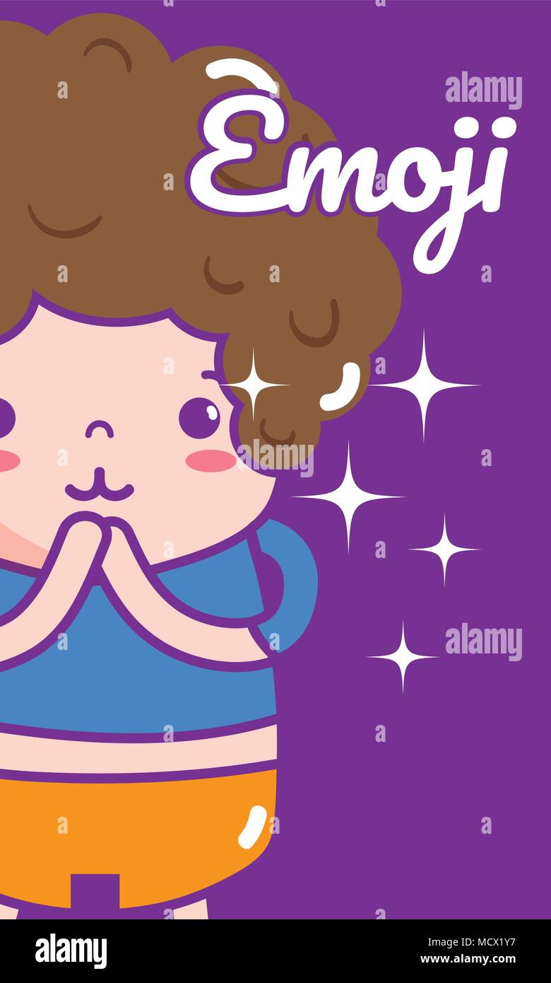 Cute boy emoji cartoon Stock Vector Image & Art - Alamy