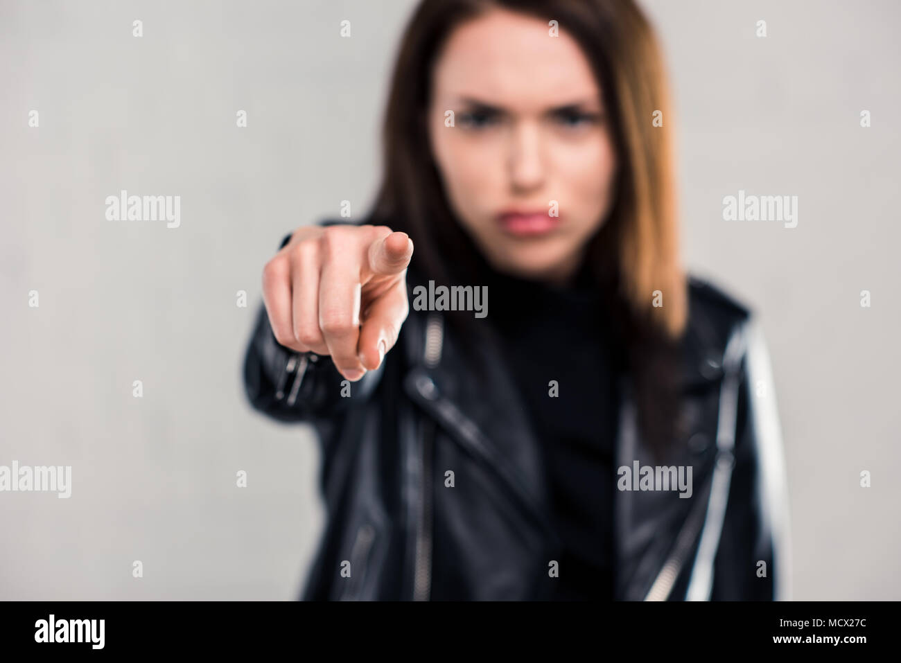 Angry woman and pointing hi-res stock photography and images - Alamy