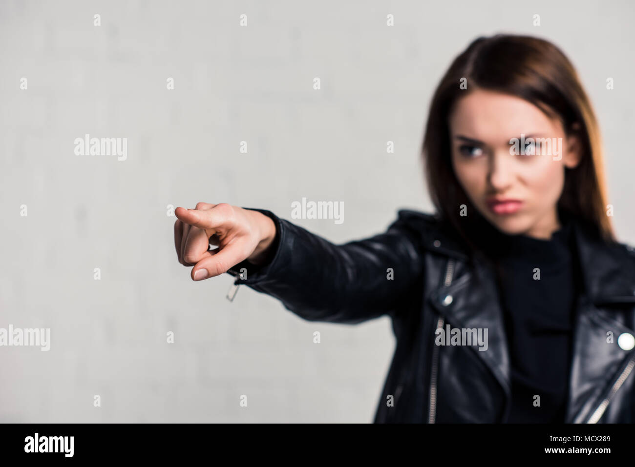 Angry woman and pointing hi-res stock photography and images - Alamy