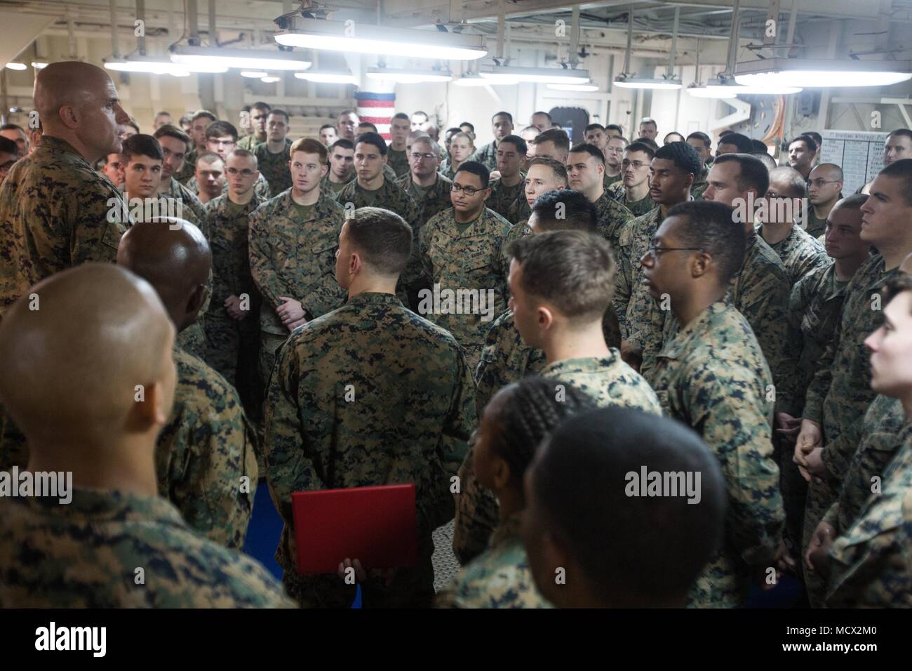 U.S. Marine Corps Col. Farrell J. Sullivan, left, the commanding ...