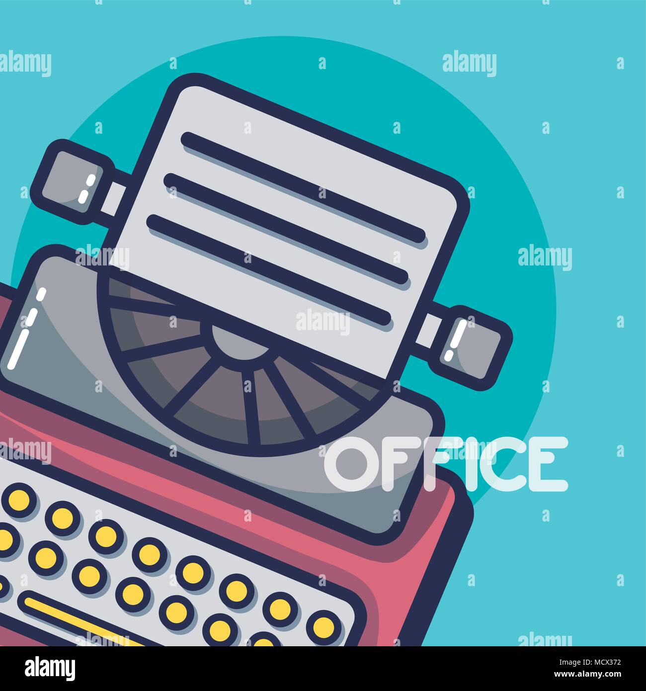 typewriter office element Stock Vector Image & Art - Alamy