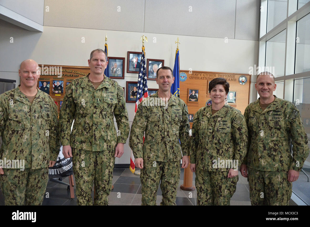 (Left to Right) Naval Information Forces’ FORCM David Carter and ...