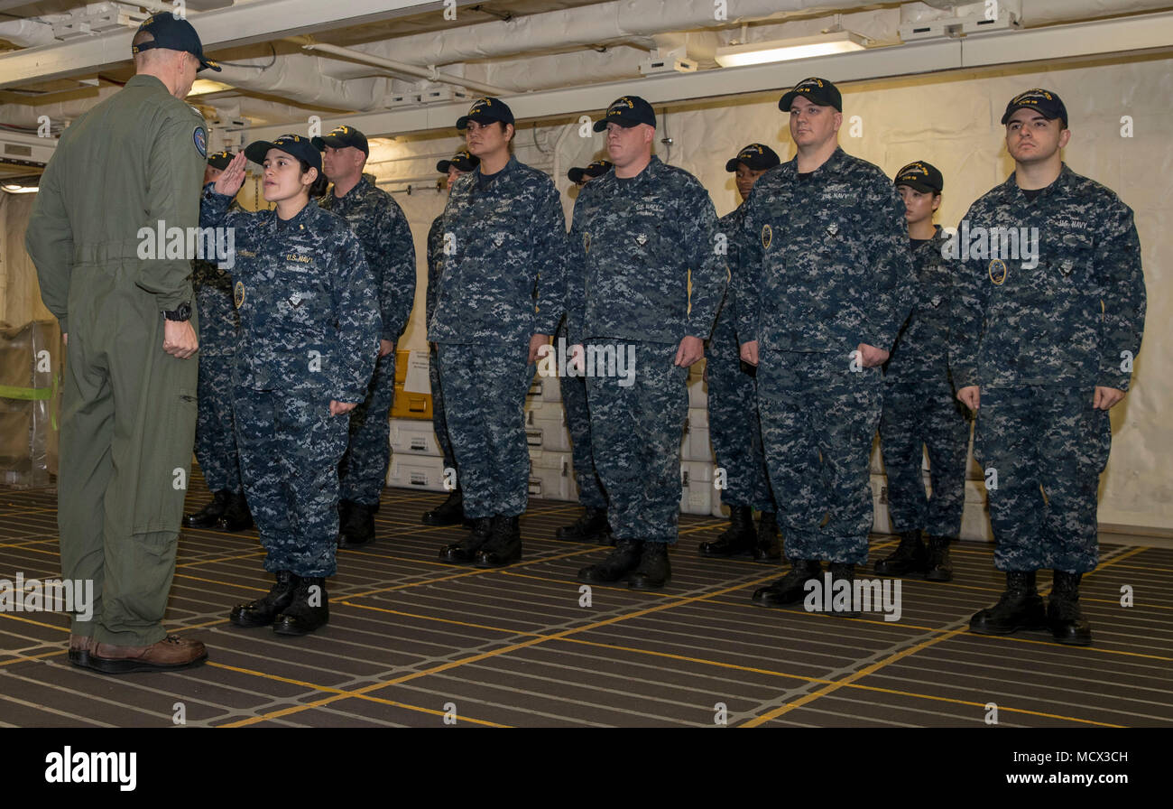 NORFOLK, Va. (Mar. 2, 2018) -- Sailors assigned to USS Gerald R. Ford's ...