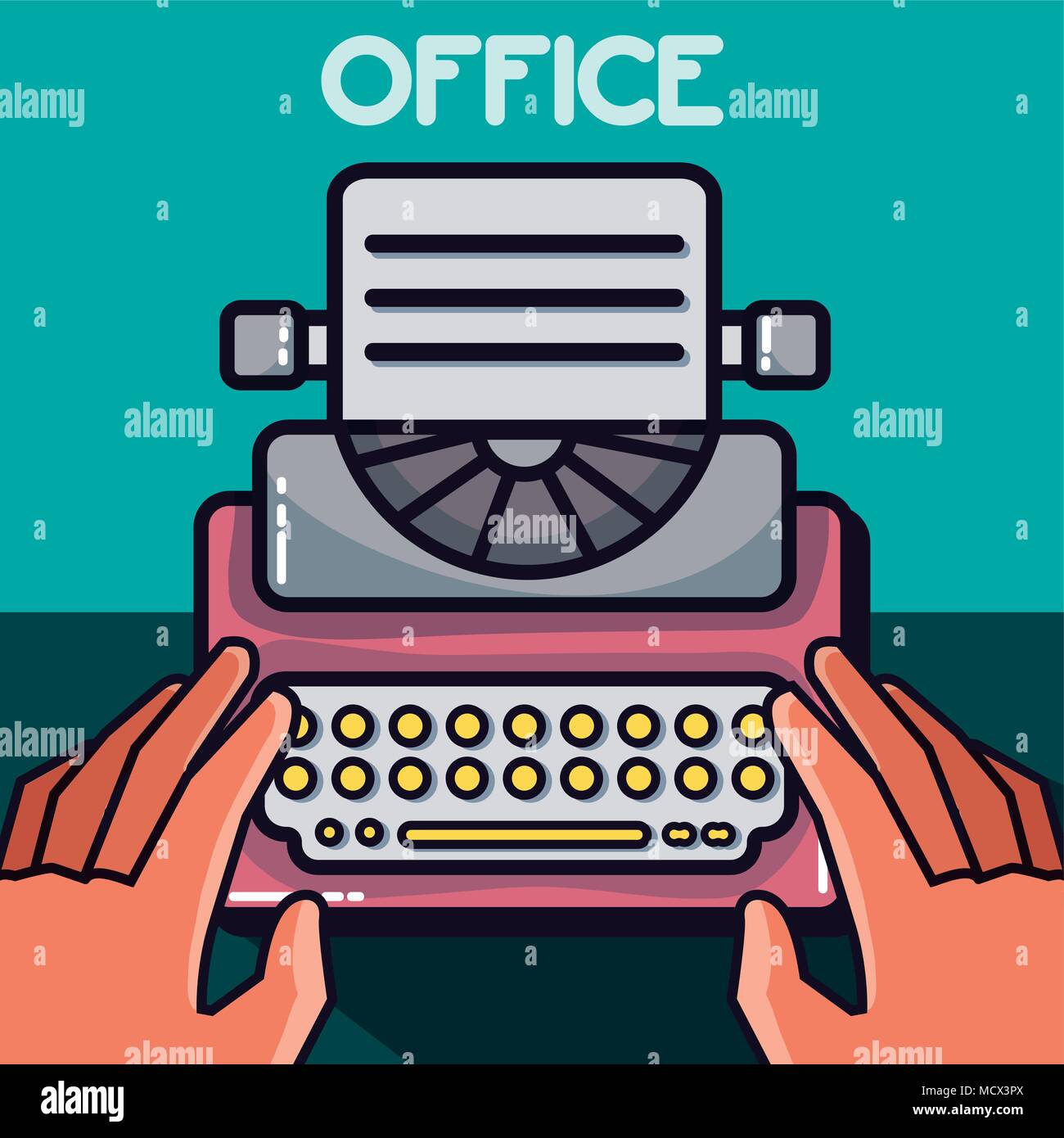 typewriter office element Stock Vector Image & Art - Alamy