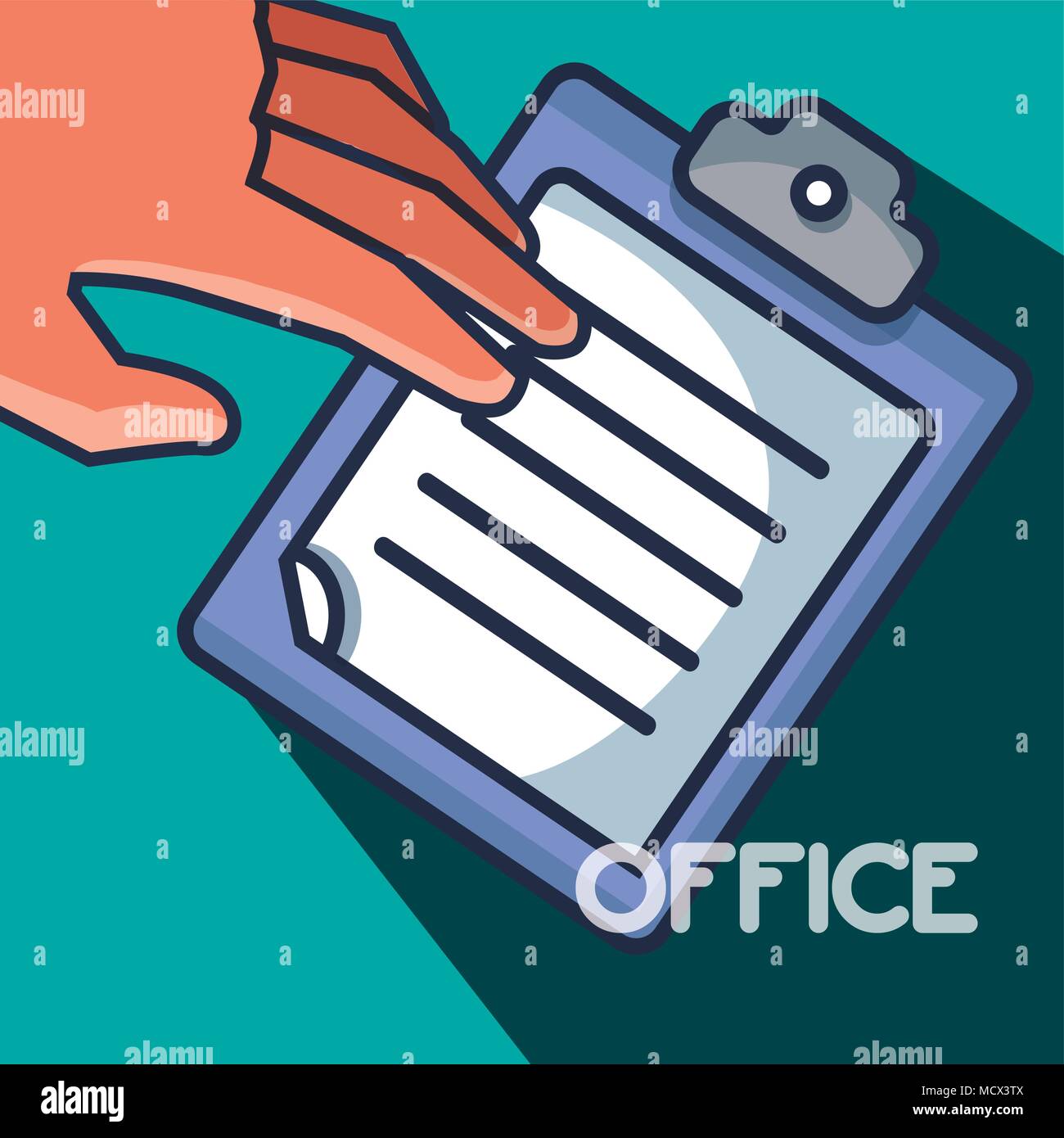 Documents and sheets office element Stock Vector Image & Art - Alamy