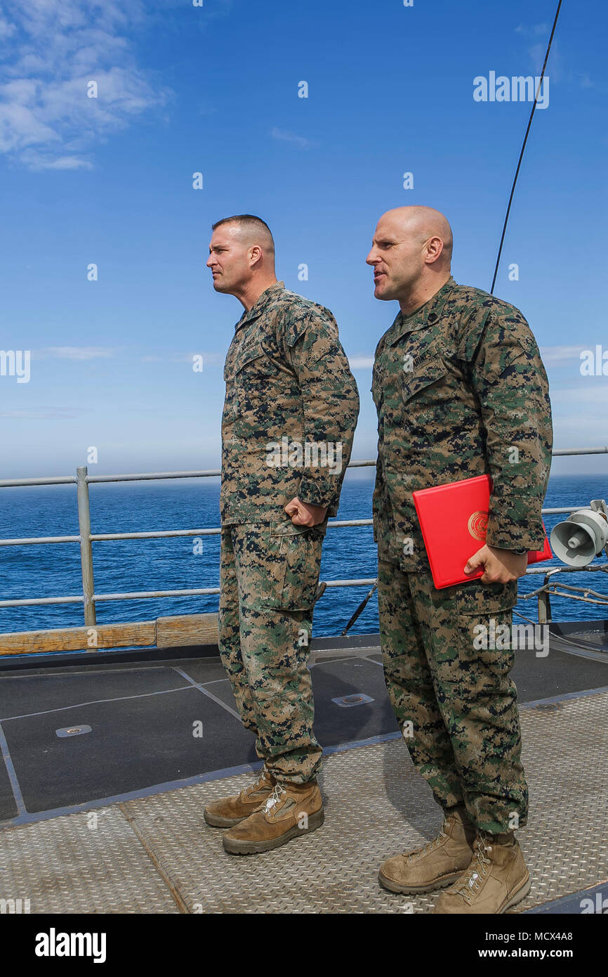 MEDITERRANEAN SEA (March 1, 2018) U.S. Marine Corps Maj. Breck Perry ...