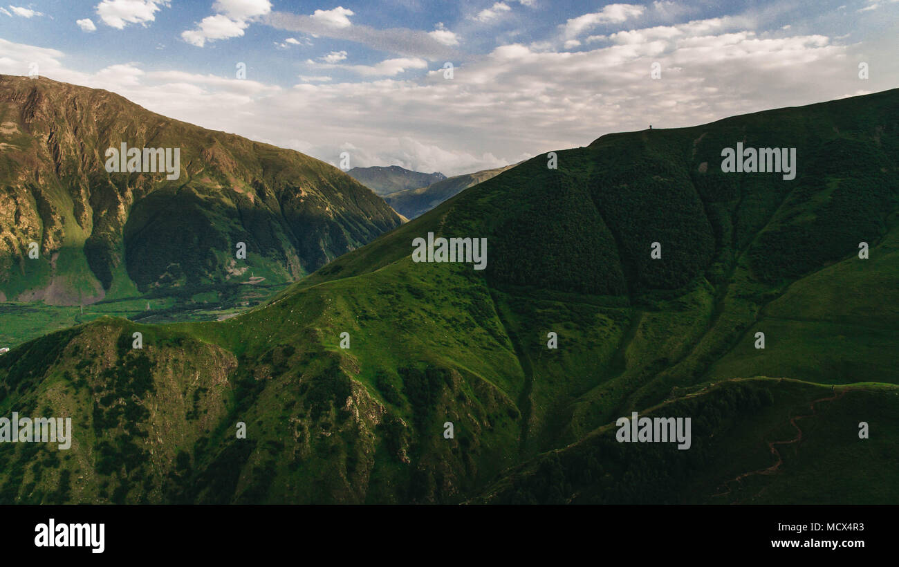 aerial view of green scenic mountains, Georgia Stock Photo - Alamy
