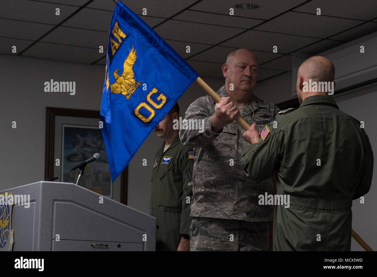 Newly promoted Col. Bryan Preece accepts the 130th Operations Group ...